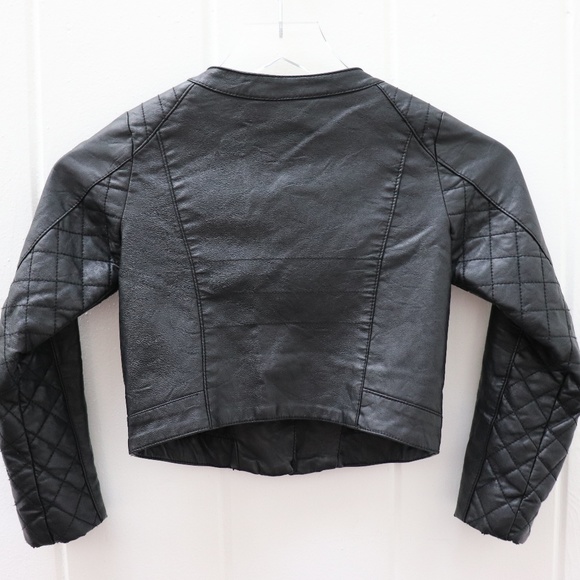 H&M | Jackets & Coats | Hm Girls Black Crop Jacket Us 67y | Poshmark